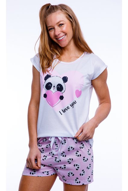 Pijama Feminino Lua Chic Panda I Love You