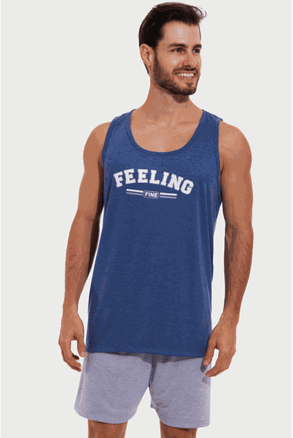 Pijama Masculino Lua Chic Feeling Azul