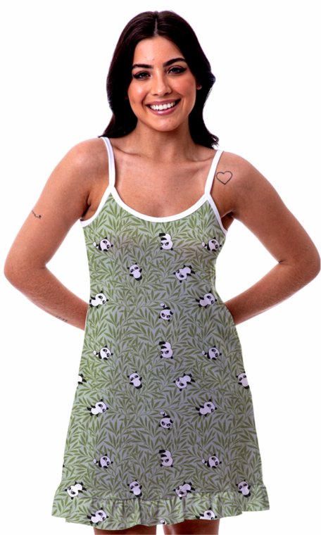 Camisola Feminina Lua Chic Alças Pandinha Bamboo